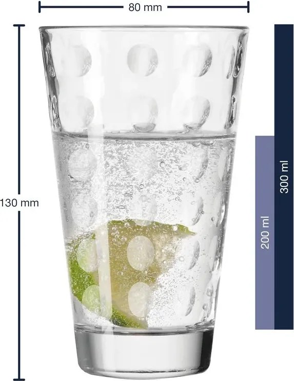 Leonardo sklenice Optic 300 ml 6 ks