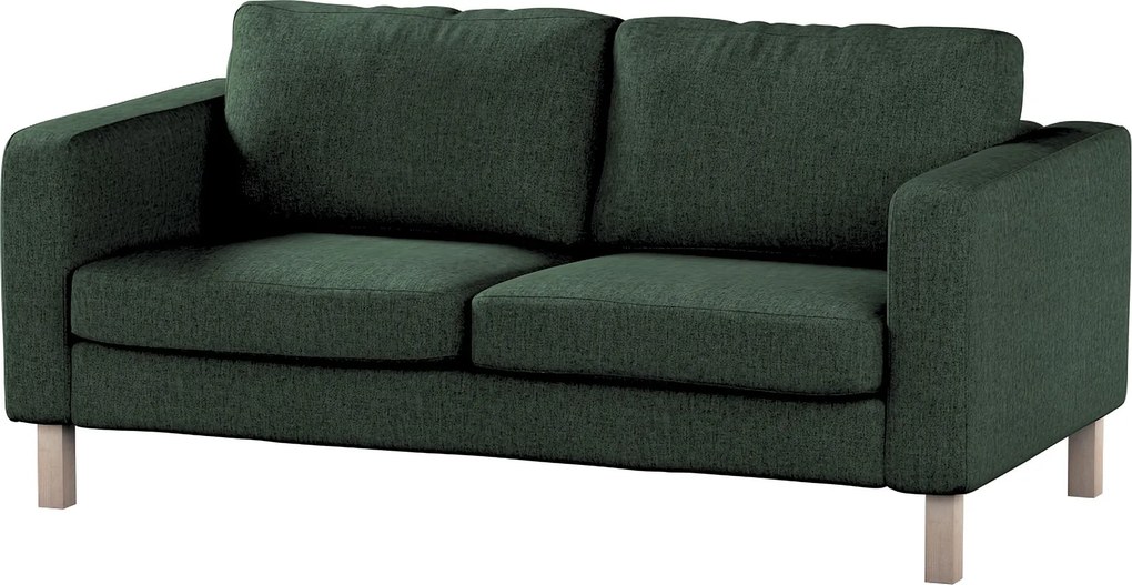 Potah na pohovku IKEA Karlstad 2-místná, nerozkládací, krátký barva zelená látka pletený vzor