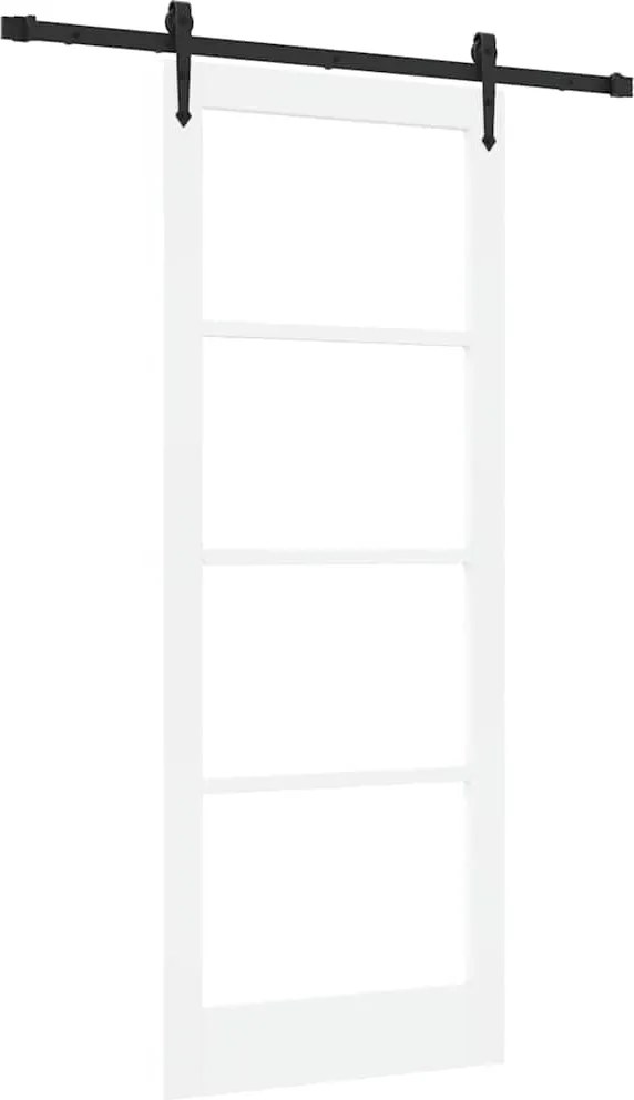 Posuvné dveře ORKDAL 83 x 211 cm Masivní borové dřevo a sklo 3332448