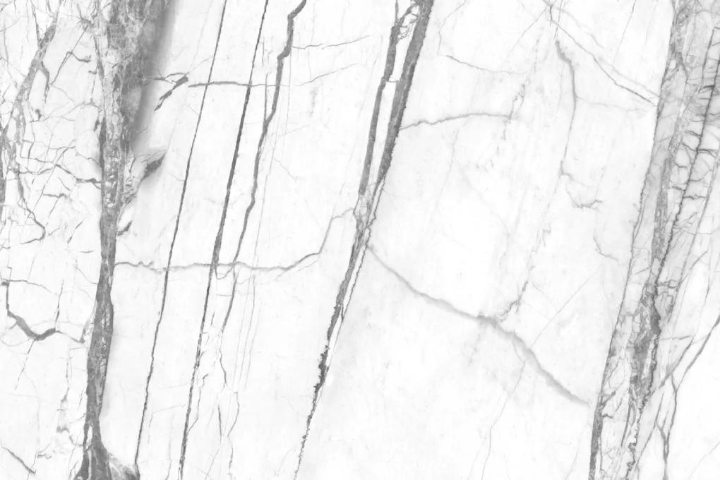 DIMEX | Samolepicí vliesová fototapeta na zeď Bílý mramorový vzor MA-5-2487 | 375 x 250 cm | bílá, šedá