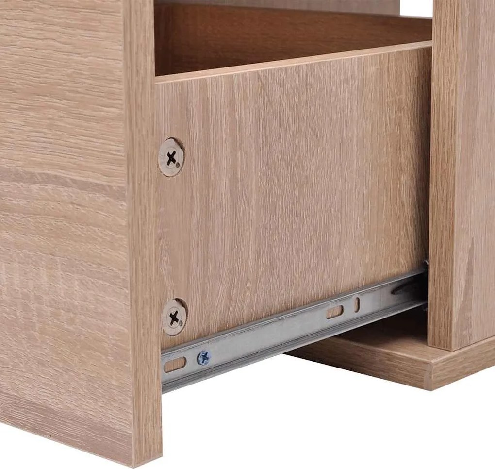 11kusový set koupelnového nábytku s umyvadlem a baterií, béžový 273688
