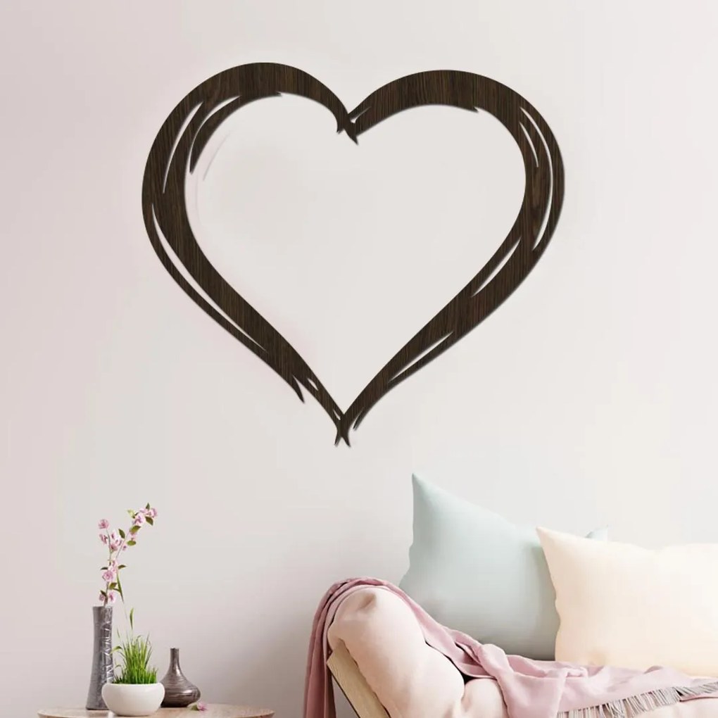 dřevo života Dřevěná dekorace srdce INK Zvolte barvu dekoru: Wenge, Rozměry šxv (cm): 20x18