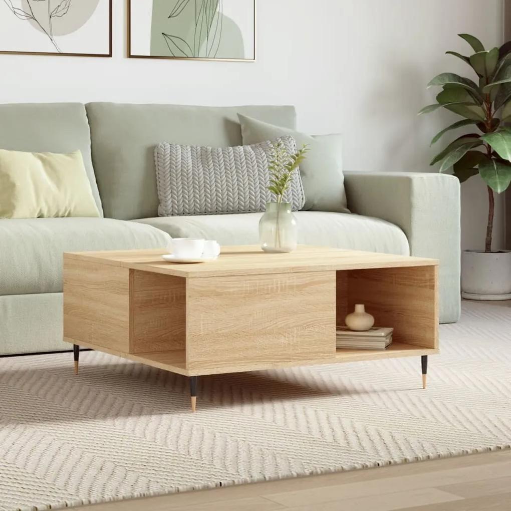vidaXL Konferenční stolek 80 x 80 x 36,5 cm kompozitní dřevo [830773] Barva: Bílá