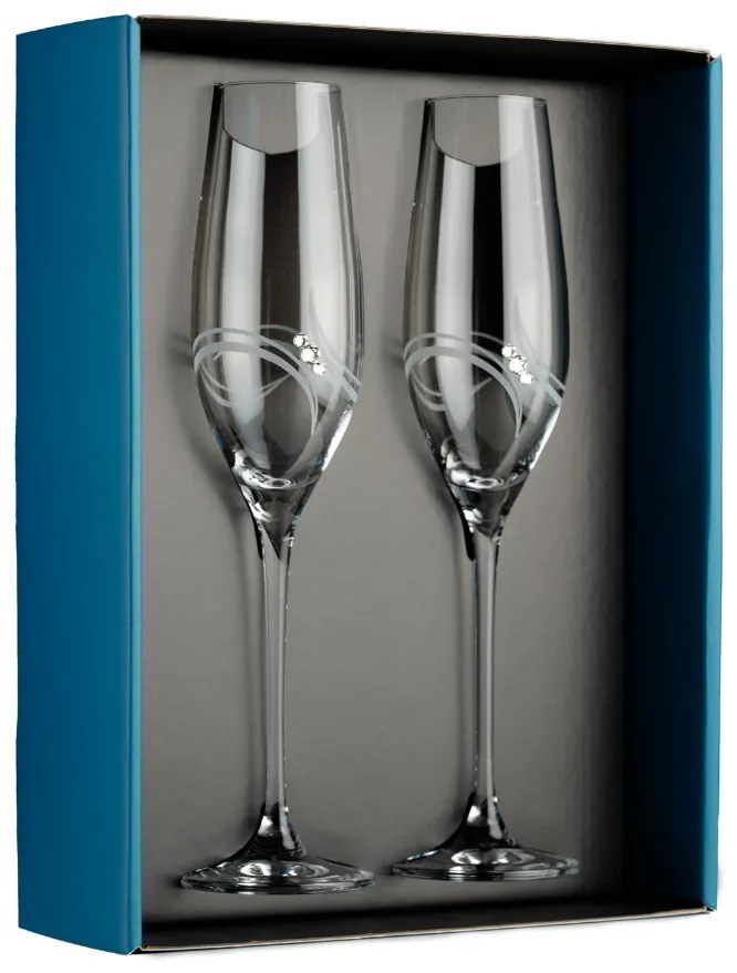 Element sklenice na šampaňské Apollo s krystaly Swarovski 210 ml 2KS