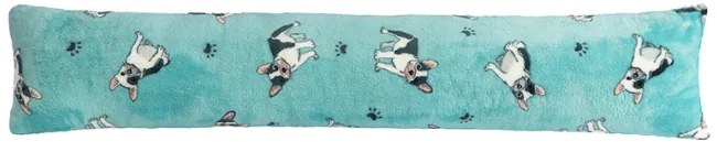 Bellatex Polštářek válec 15x85 cm Buldoček Modrá,Bílá,Černá