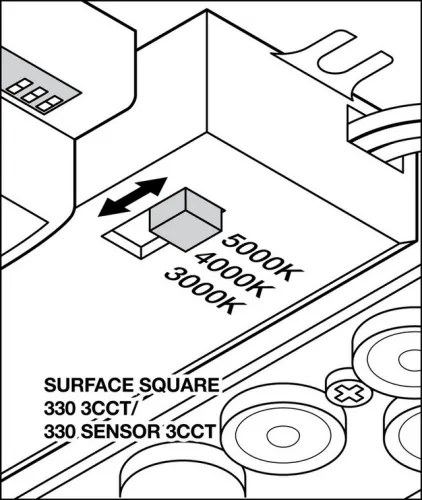 LED svítidlo LEDVANCE SF Square 24W 3000K 330mm IP44 s pohybovým čidlem
