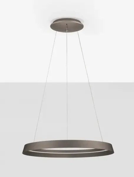 LED stmívatelný champaign hnědý moderní lustr Ormi