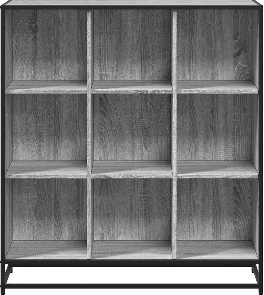 Knihovna šedá sonoma 97,5x33x107,5 cm kompozitní dřevo a kov 3300863
