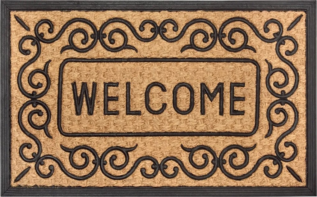 Hanse Home, Rohožka Welcome 105686 - na ven i na doma, 45x75, hnědá, chodba / předsíň