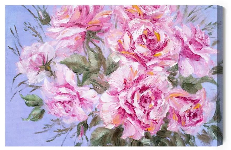 Obraz Kytice Růží Jako Malovaná Nedostatek Nedostatek Plátno Canvas 70x50