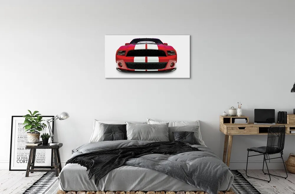 Obrazy na plátně Červené sportovní auto 100x50 cm