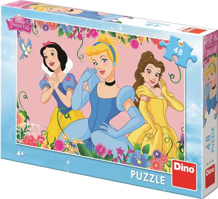 DINO Puzzle Disney Rozkvetlé Princezny 48 dílků 26x18cm skládačka v krabici dn371330