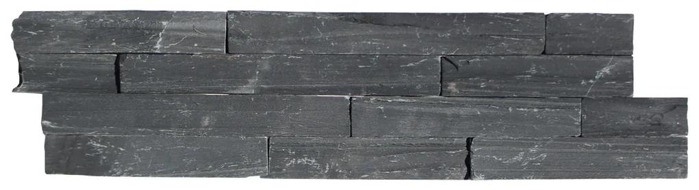 ALFIstyle Kamenný obklad roh, černá břidlice, toušťka 1-3cm