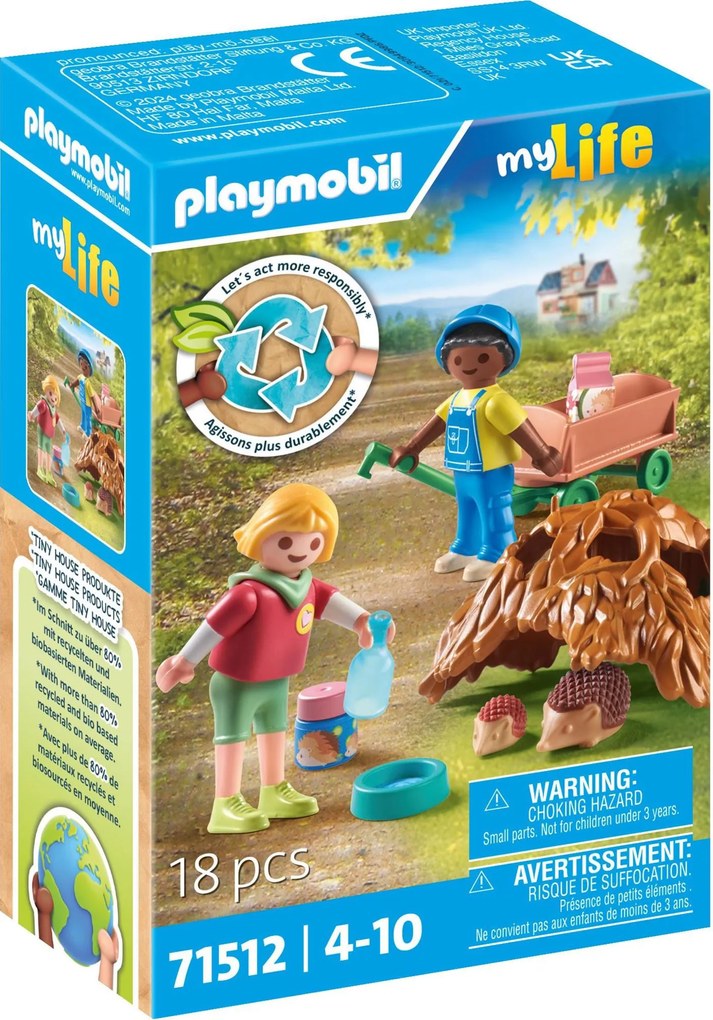 Set figurek a příslušenství playmobil 71512 péče o ježky