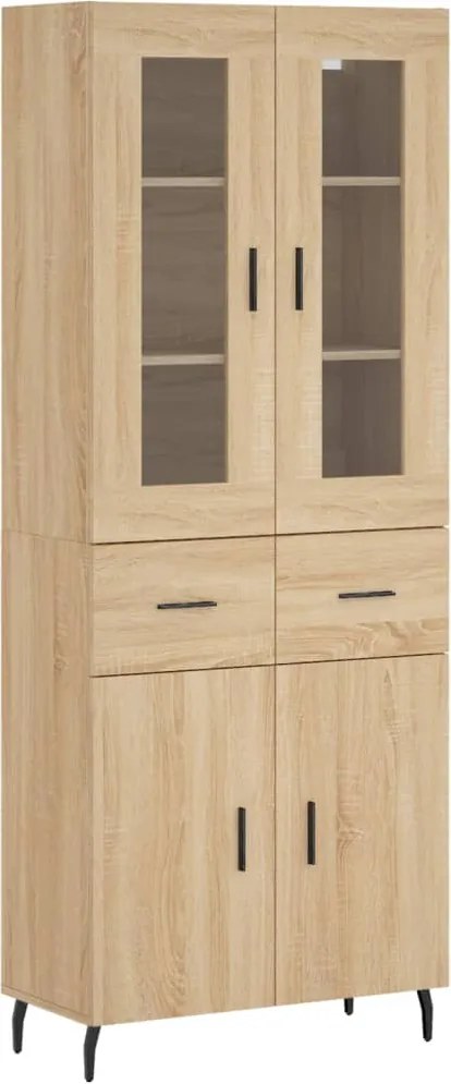 Skříň highboard dub sonoma 69,5 x 34 x 180 cm kompozitní dřevo 3198548