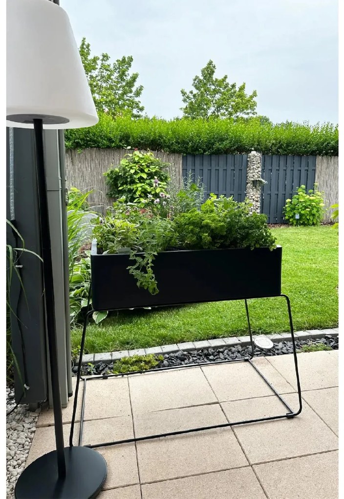 Dekorativní truhlík KRONOS, sklolaminát, šířka 98 cm, antracit