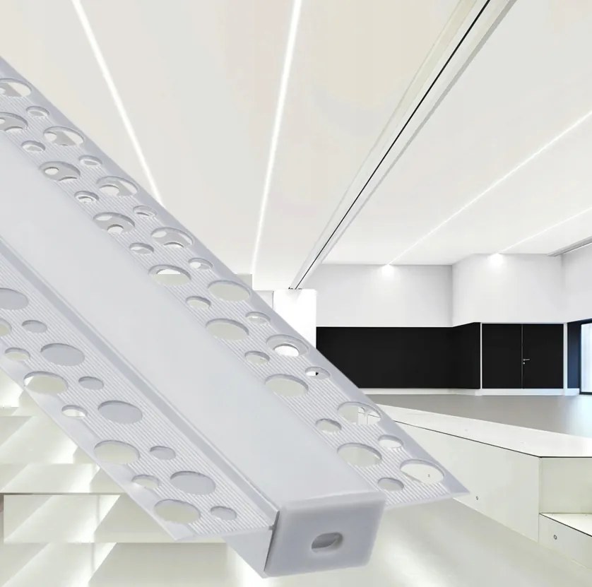 BERGE LED hliníkový profil zapuštěný 2m - sada