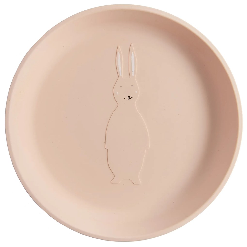 Dětský silikonový talíř Mrs. Rabbit
