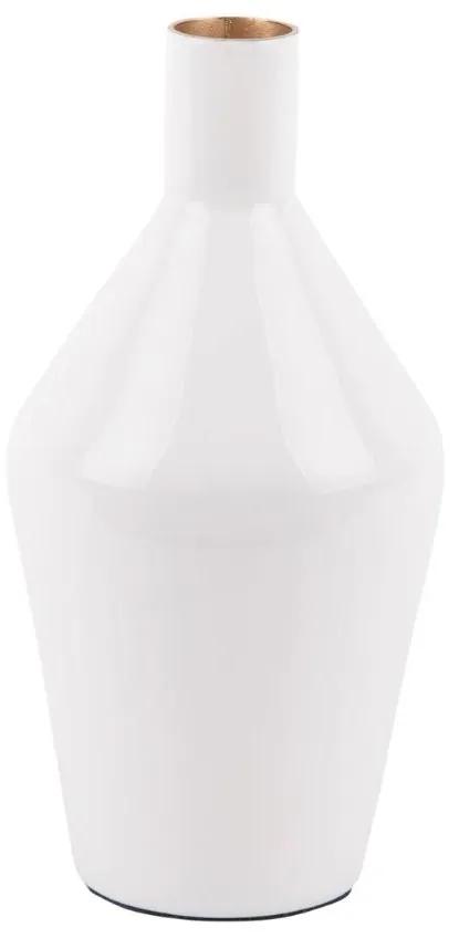 Time for home Bílá kovová váza Conelo 22 cm