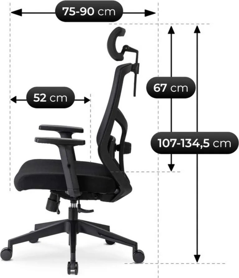 Kancelářská židle Kaltas, černá