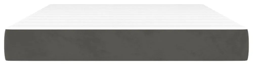 Petromila Taštičková matrace tmavě šedá 140 x 200 x 20 cm samet