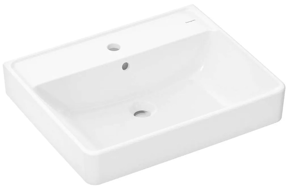 Hansgrohe Xanuia Q - Umyvadlo 60x48 cm, s přepadem, otvor pro baterii, bílá 60243450