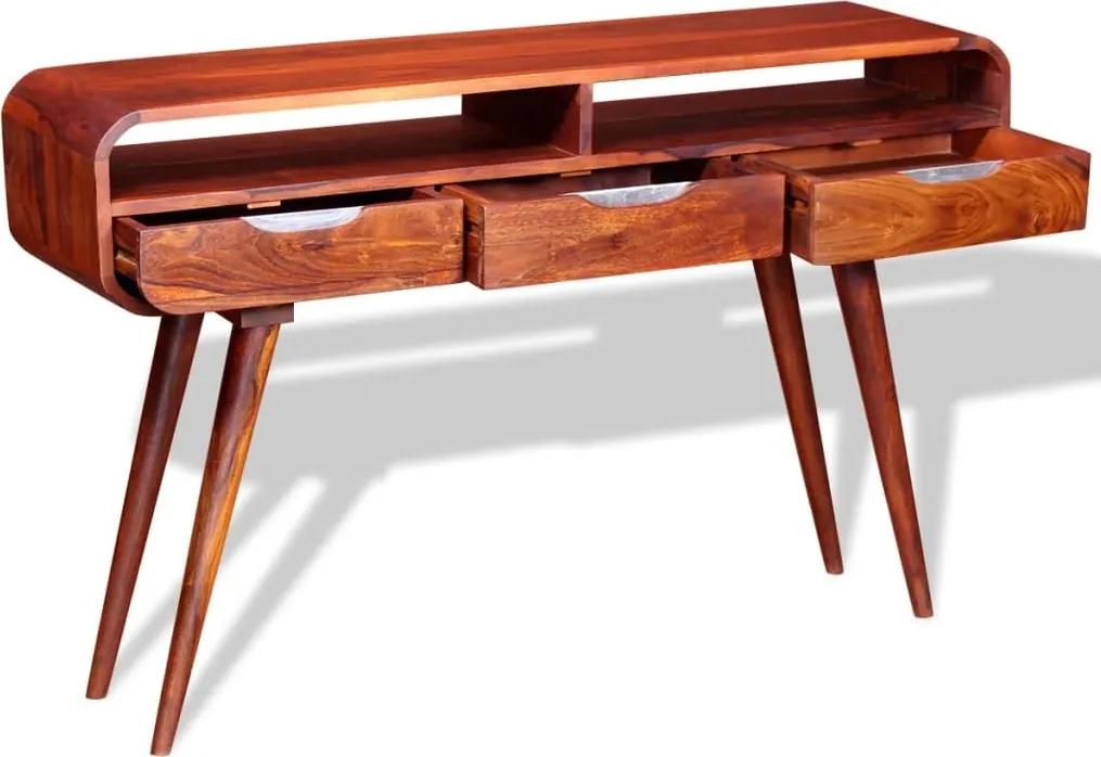 vidaXL Konzolový stolek z masivního sheeshamu 120x30x75 cm [243951]