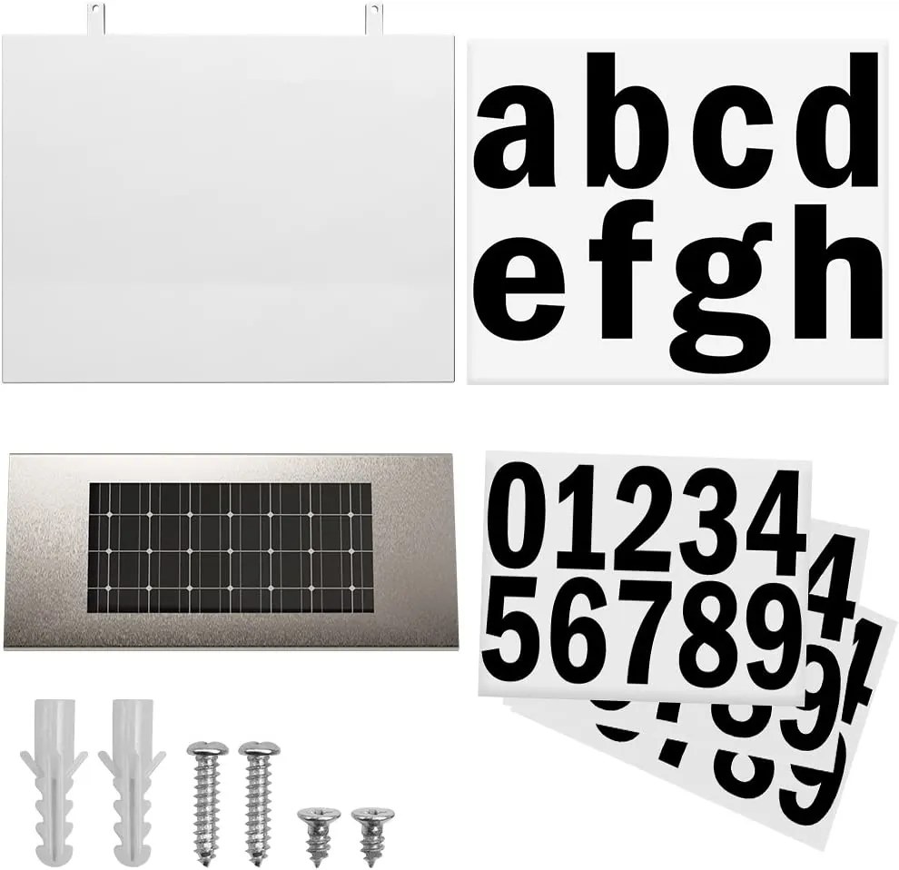 LED Solární domovní číslo bílé