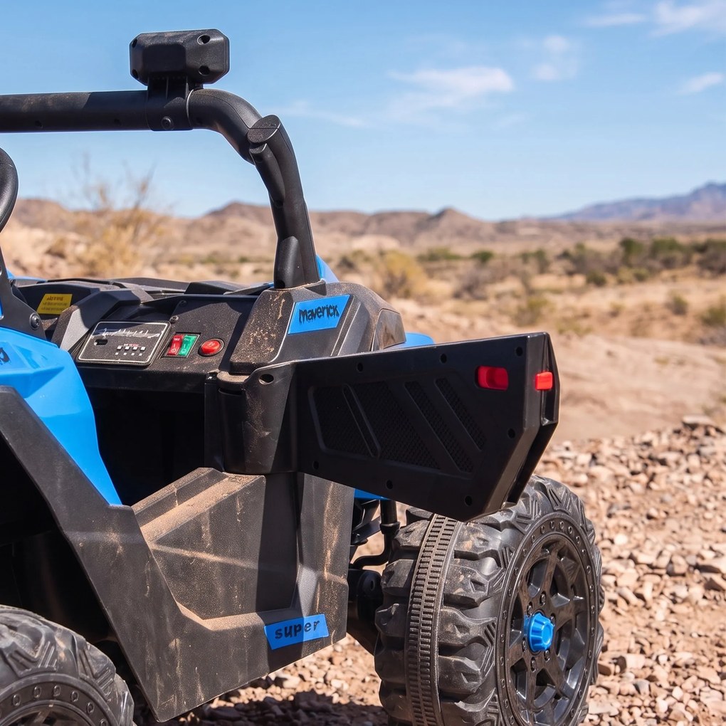 AIYAPLAY Dětské elektrické auto UTV pro dva, modré