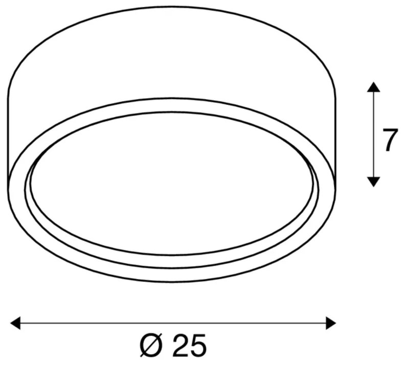 SLV 148005 Plastra , stropní sádrové svítidlo LED 15W 3000K průměr 25cm