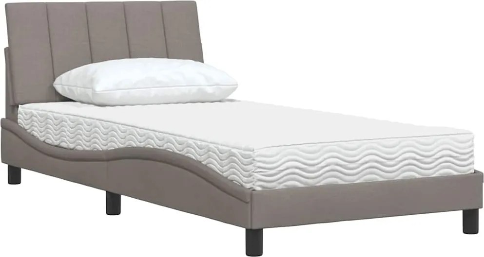 Postel s matrací Hanko taupe 100 x 200 cm textil 3310514