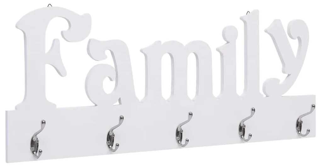 284245 vidaXL Nástěnný věšák FAMILY 74 x 29,5 cm