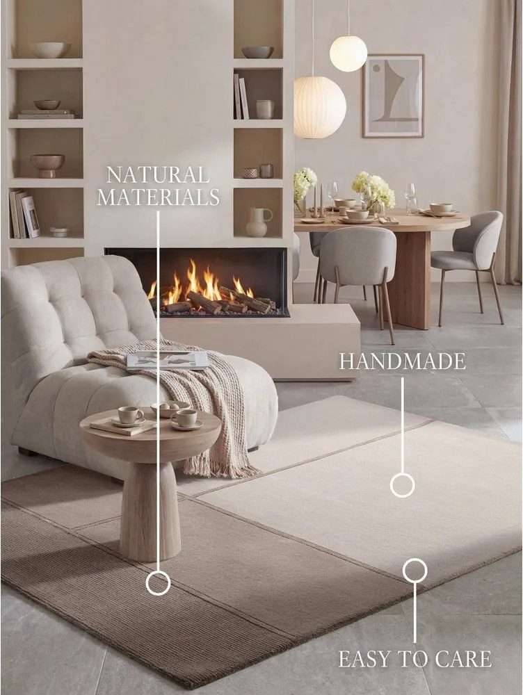 Hnědý/krémový koberec s příměsí vlny 160x230 cm Presilda – Villeroy&Boch