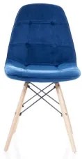 Sedia jídelní židle AXEL III aksamit modrá