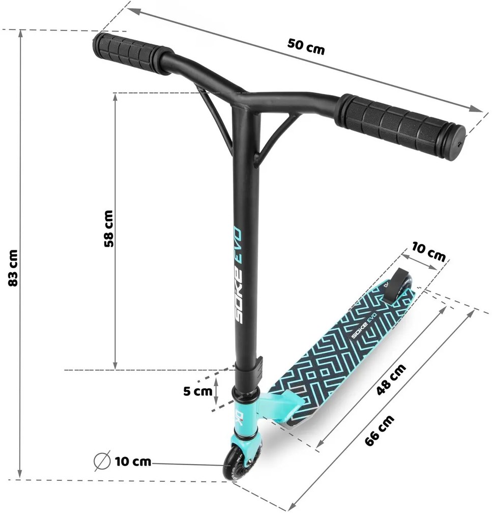 SOKE EVO performance koloběžka světle modrá