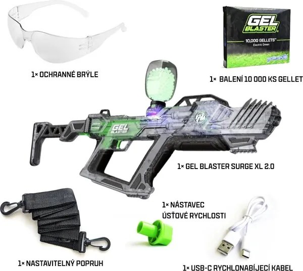 Gel Blaster Surge XL 2.0 Zeleno-šedá