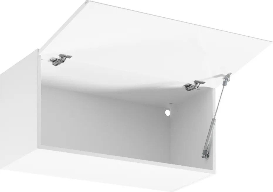Horní skříňka, bílá / bílý extra vysoký lesk, AURORA G80K