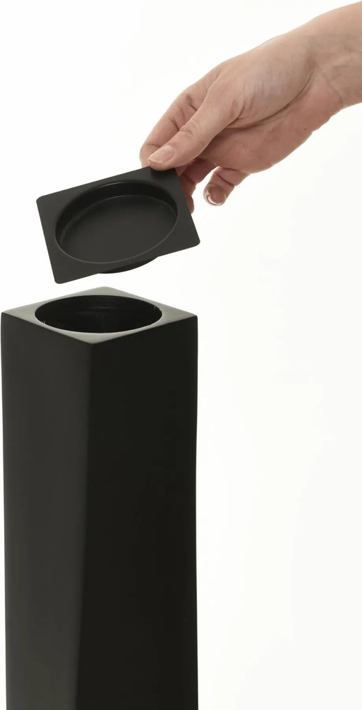 Vysoká váza HYDRON, sklolaminát, výška 100 cm, černá