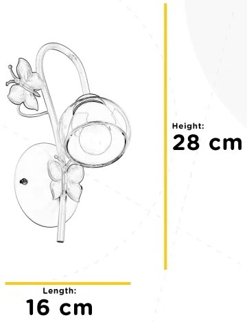 ONLI - Dětské nástěnné svítidlo BUTTERFLY 1xE14/6W/230V