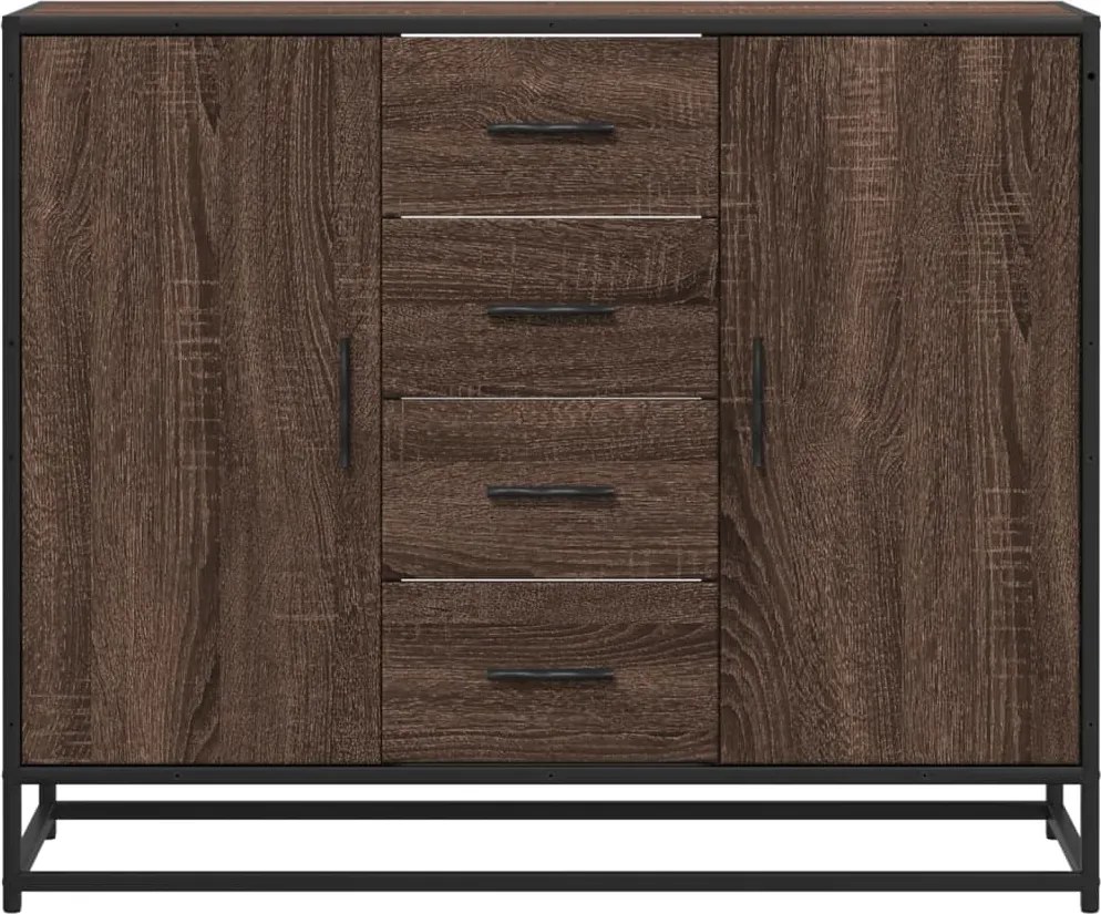Příborník hnědý dub 92 x 35 x 76 cm kompozitní dřevo 3300829