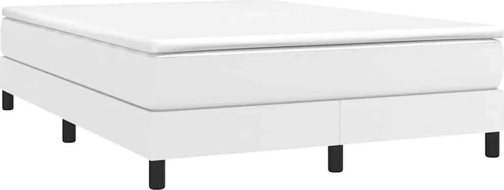 Rám postele s boxspringem bílá 140 x 190 cm umělá kůže 3120695