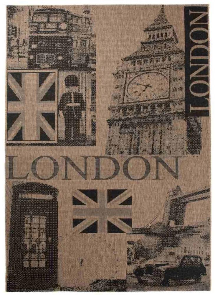 Kusový koberec Londýn hnědý 80x150cm