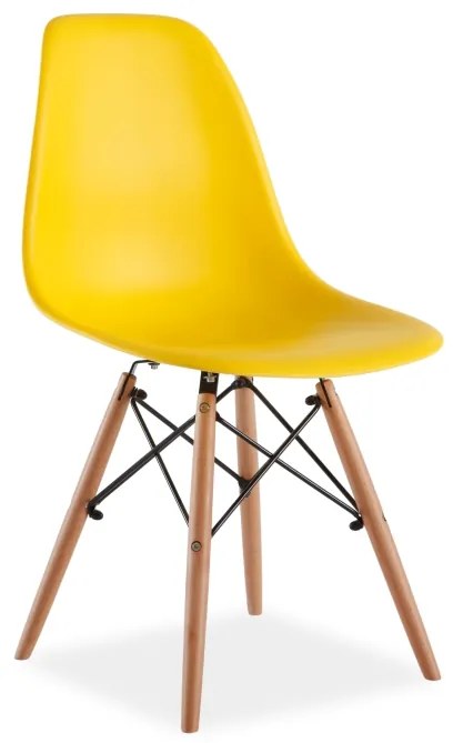 MAXIVA Jídelní židle - ENZO, různé barvy na výběr Sedák: žlutý (plast)