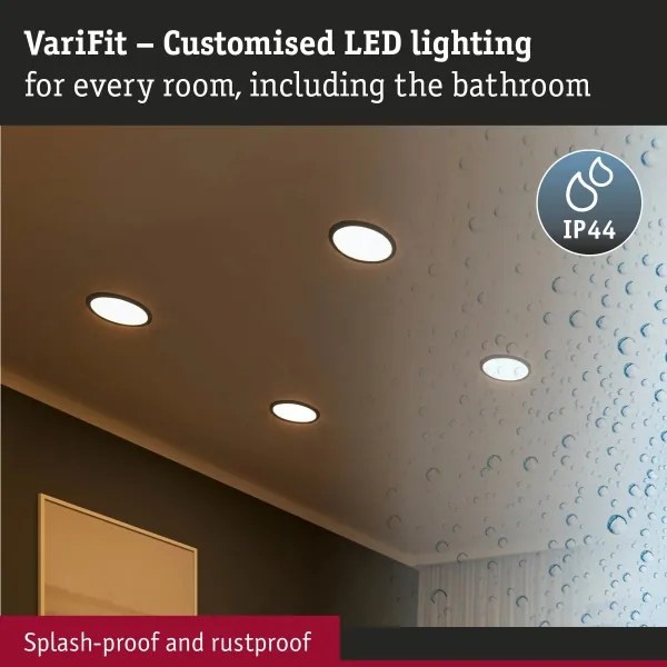 Paulmann 93102 - LED/16W IP44 Podhledové svítidlo AREO 230V pr. 23 cm černá