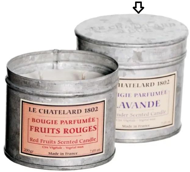 Le Chatelard Svíčka v zinkové krabičce - levandule, 200g