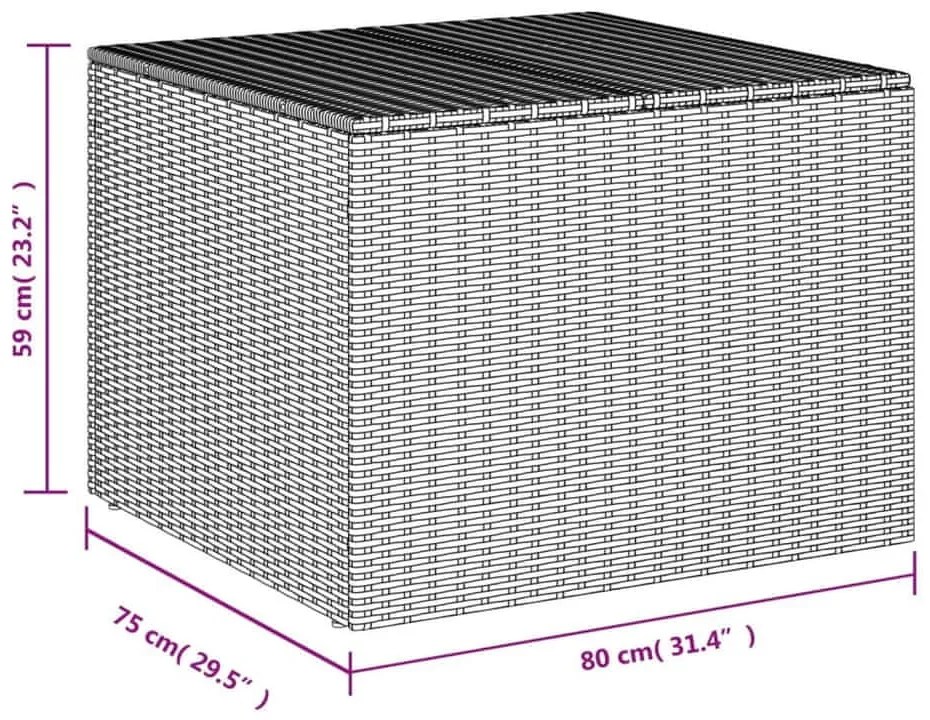 Petromila Zahradní úložný box mix béžové 291 l polyratan