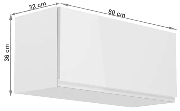 Horní skříňka AURORA G80K Tempo Kondela Bílá