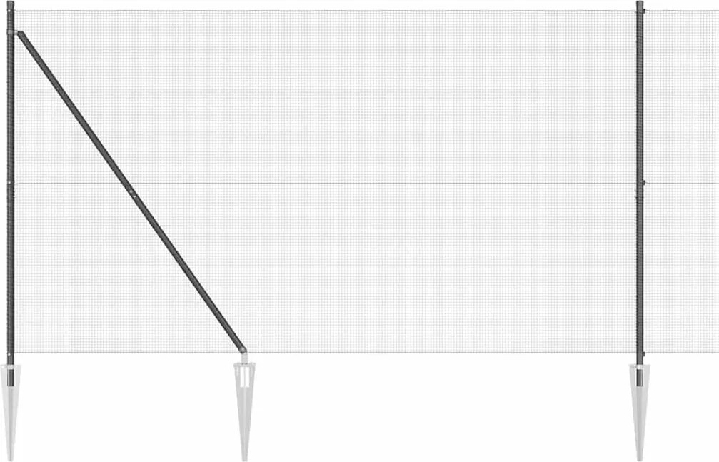 Svařované drátěné ploty s hroty 10 x 1,6 m Ocel potažená PVC 3352179