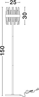 Stojací lampa NOVA LUCE CROWN G9 10X5W 9695123 bez žárovek