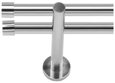 Dekodum Garnýž dvouřadá LOFT 19/19 mm ocelový efekt 240 cm